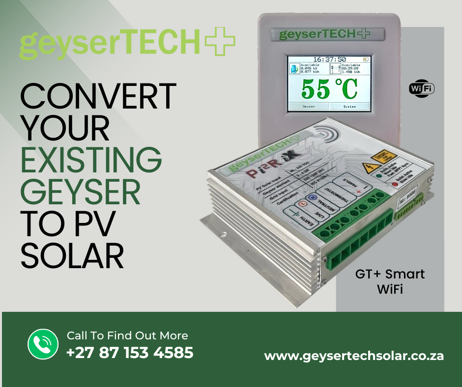 Geysertech Pi2R iX SMART geyser solar controller combo (WiFi ...